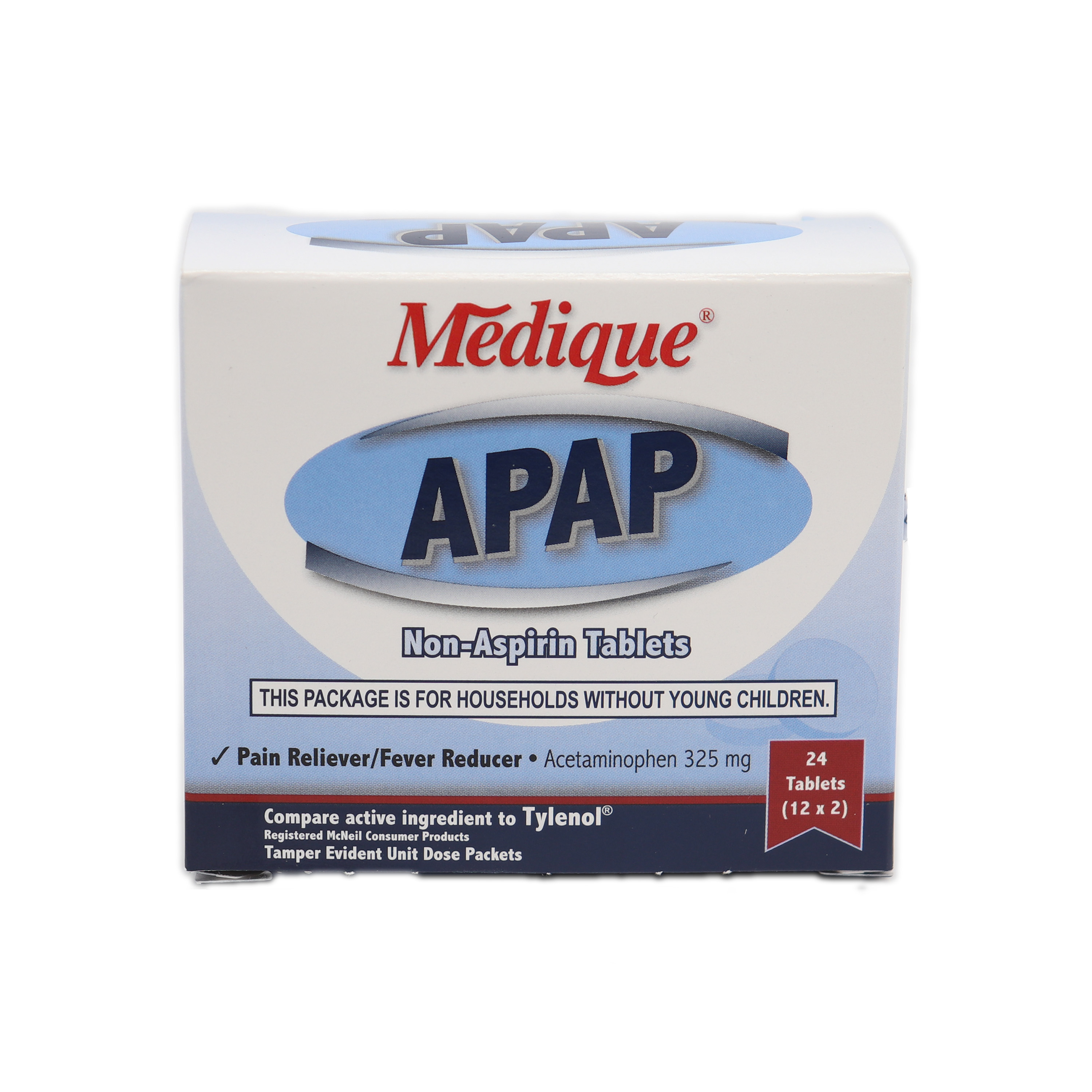 Medique APAP Non-Asprin Tablets Box of 24