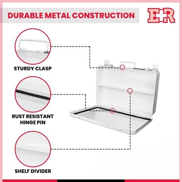 50 PERSON METAL BOX | e-First Aid Supplies
