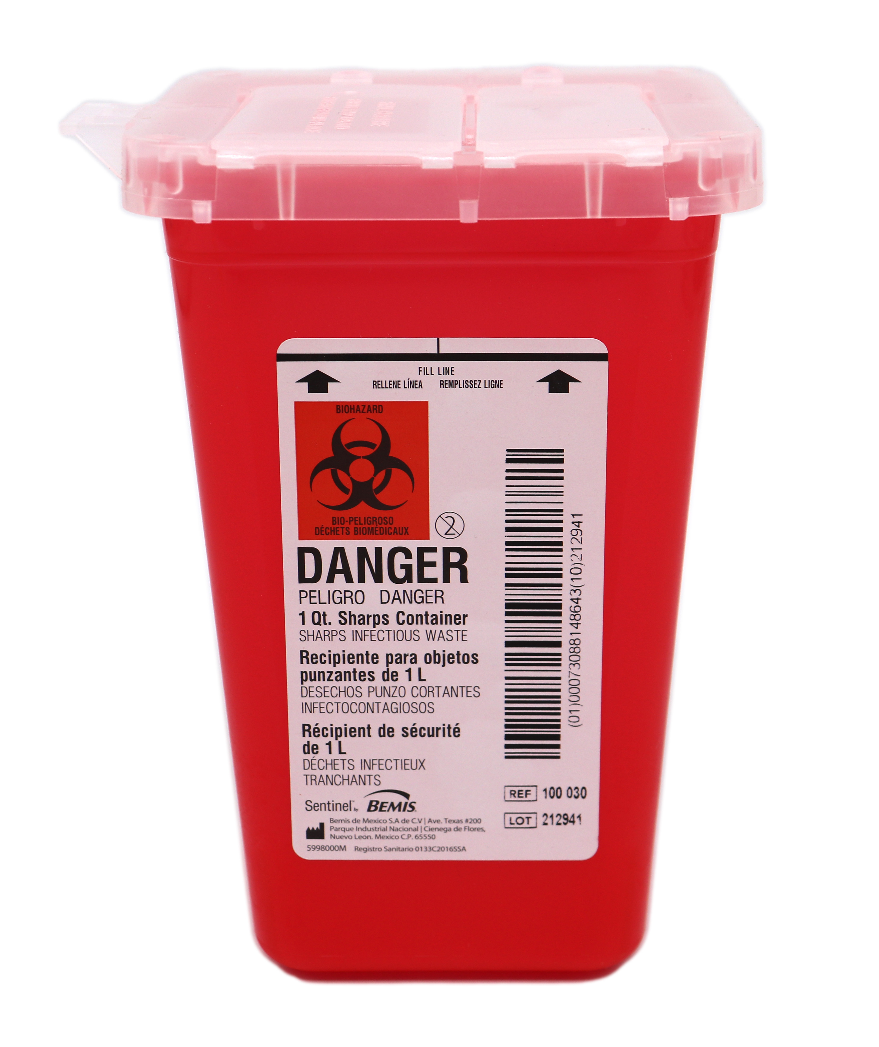 Sharps Container 1 QT – Safe & Reliable Medical Waste Disposal