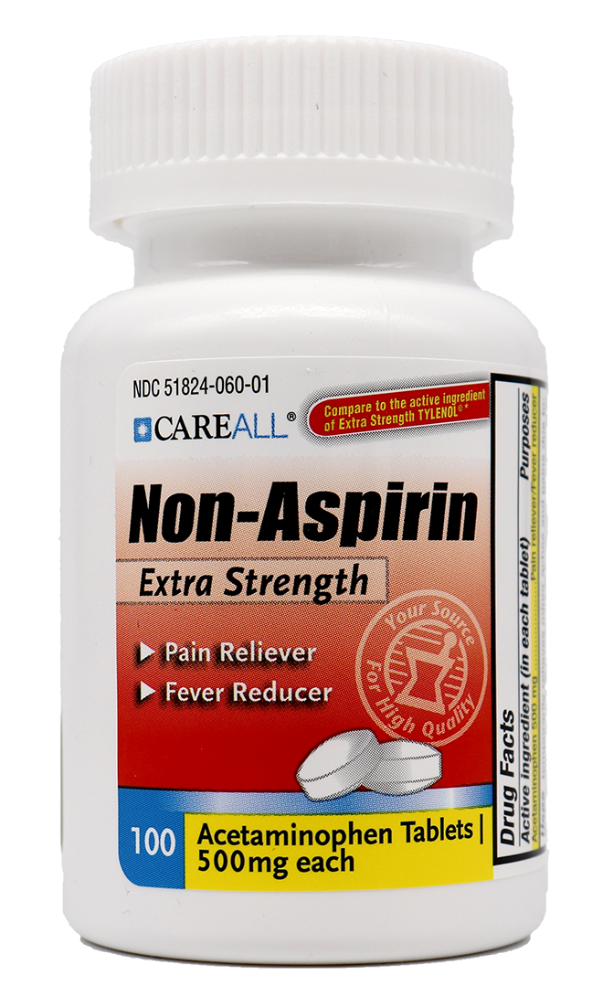 Extra Strength Acetaminophen 500mg Tablets - 100 Count Bottle