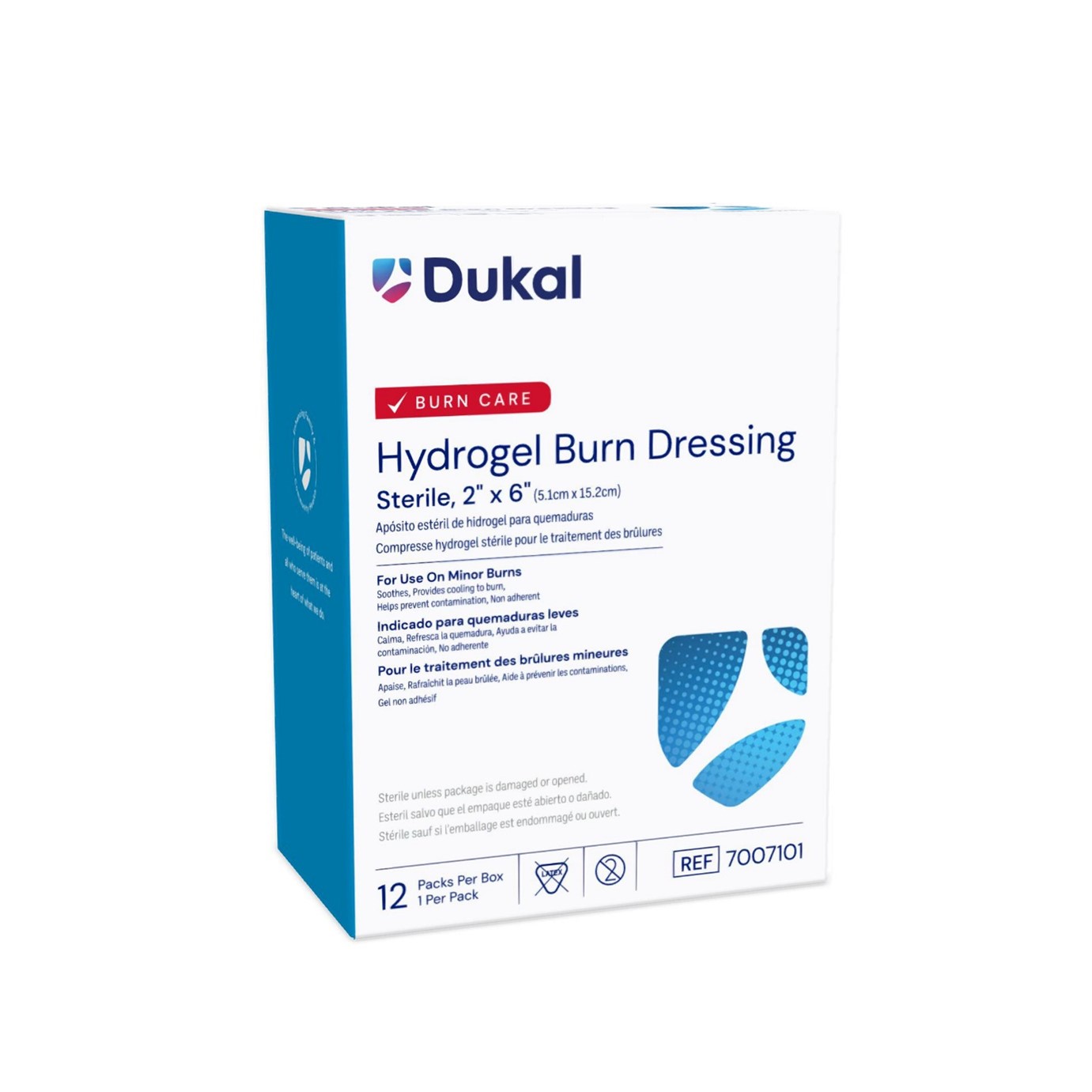 Dukal Hydrogel Dressing - 12 Pack for Wound Care & Healing