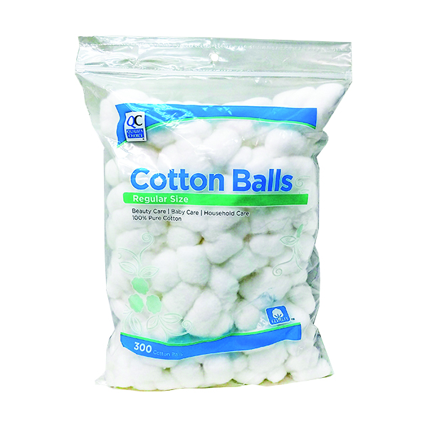 100% Pure Cotton Balls - Soft & Absorbent - 300 Count Bag
